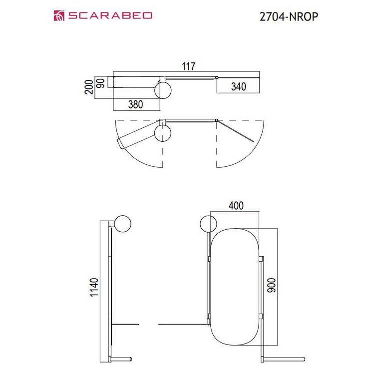 Bathroom Mirror 45×90 Scarabeo Black Matt | Neo Spiti