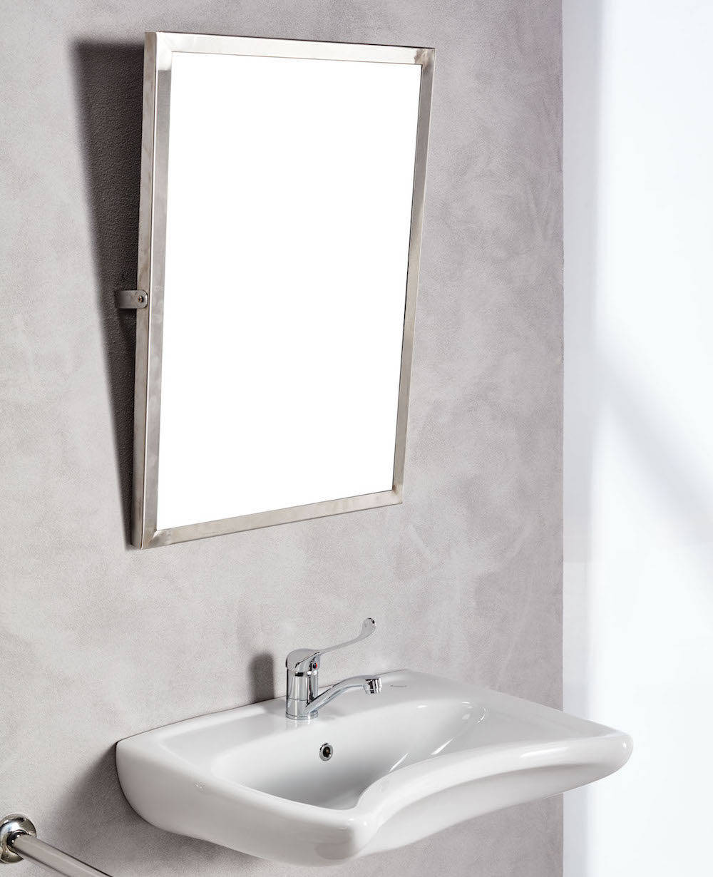 Handicapped mirror 50×70 with adjustable angle Inox | Neo Spiti