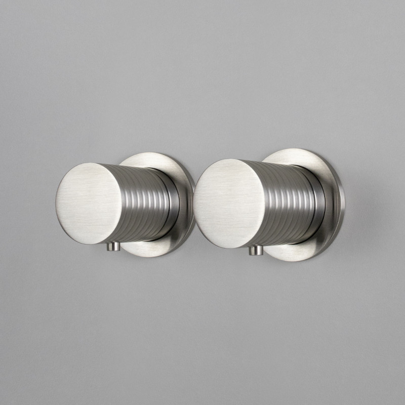 2-way built-in progressive mixer O·PLUS Brushed Inox | Neo Spiti